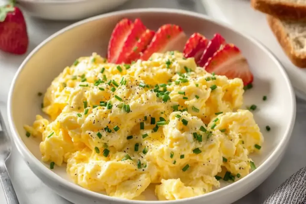 Creamy Scrambled Eggs with Sour Cream 10 Minutes