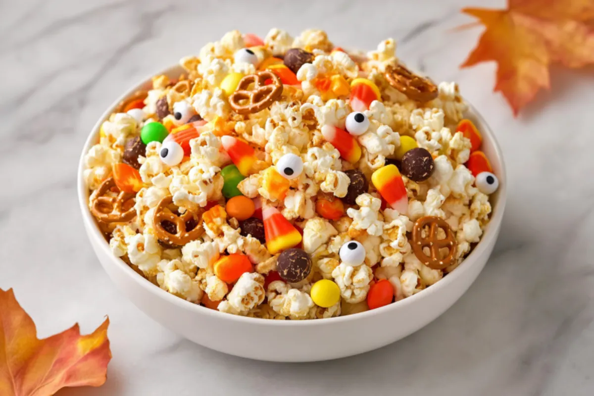 Easy Halloween Popcorn Mix Best Sweet in 20 Minutes!