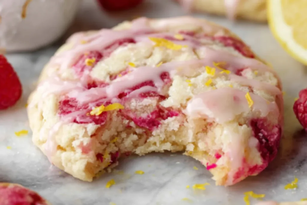 Lemon Raspberry Cookies Soft, Gluten Free in 40 Minutes