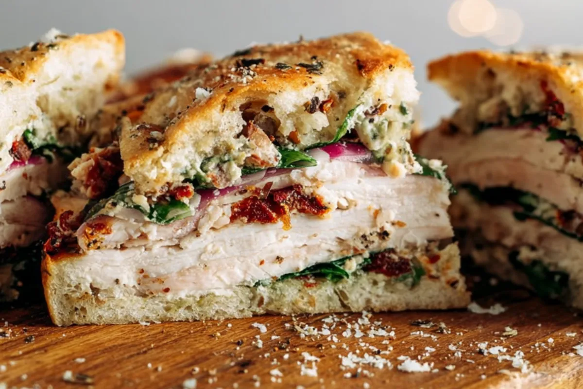Best Focaccia Turkey Sandwich with Sun-Dried Tomatoes in 20 Minu