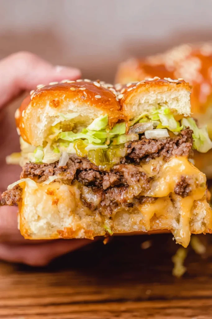 Big Mac Sliders Recipe | Easy Copycat Mini Burgers