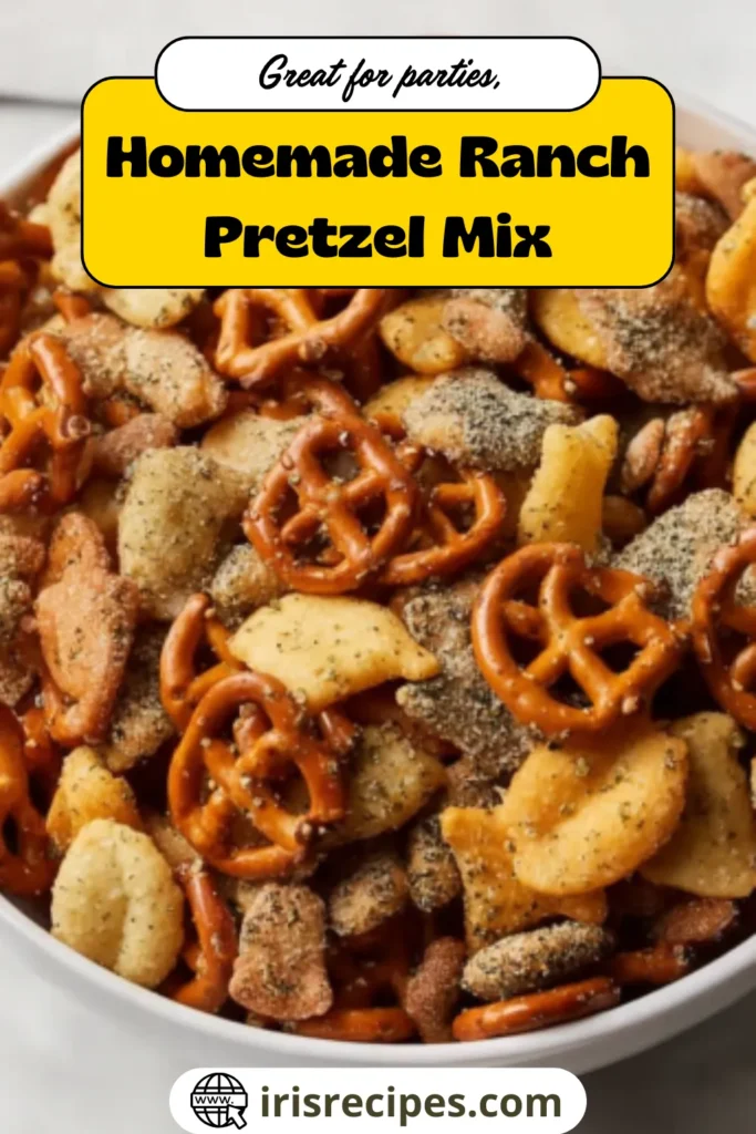 Ranch Pretzel Snack Mix Easy Savory Recipe in 20 minutes
